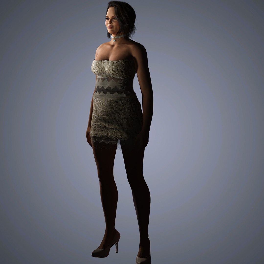 Chrissy-Teigen Character 3D Model Low-poly Model - TurboSquid 2325954