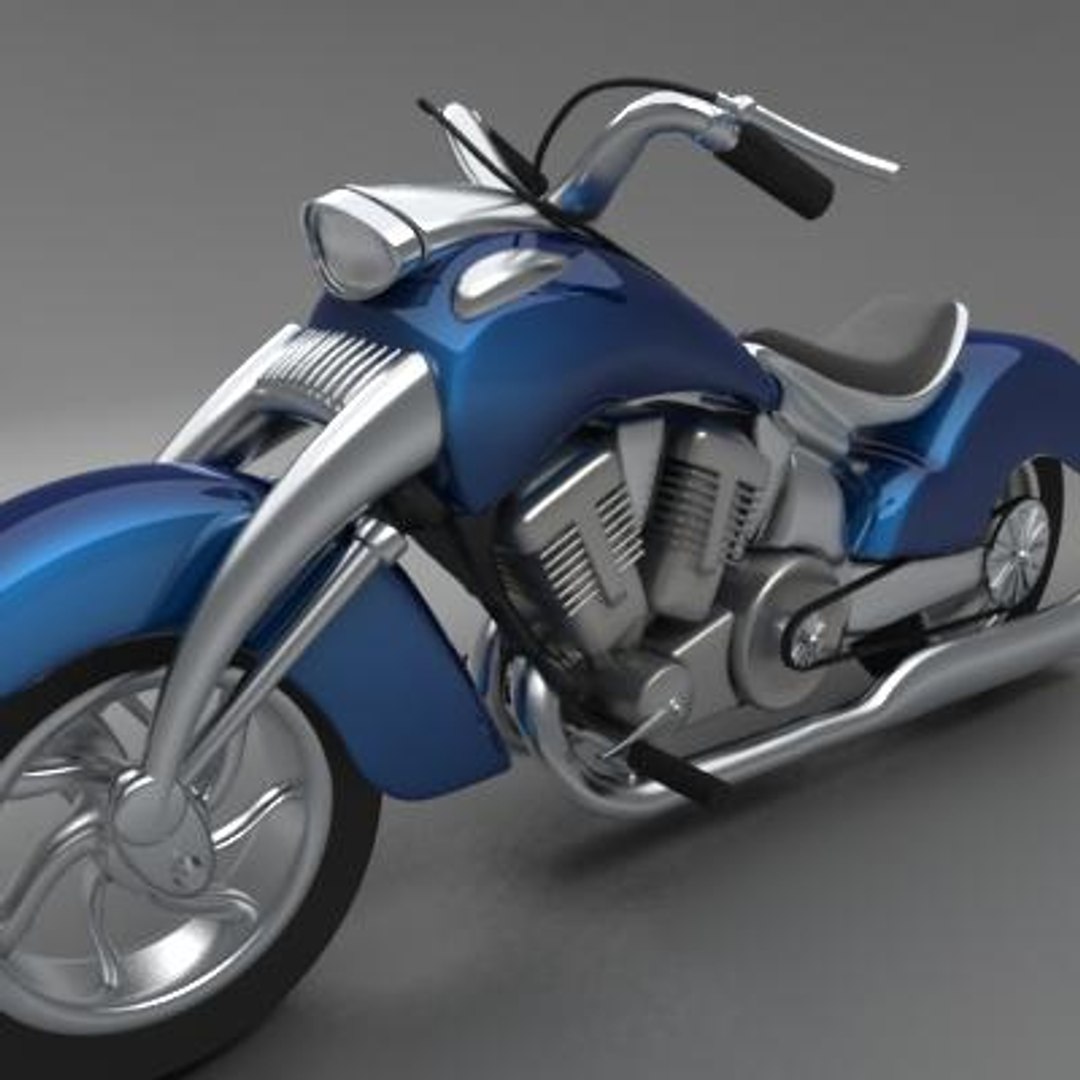 3d Chopper Bike Model