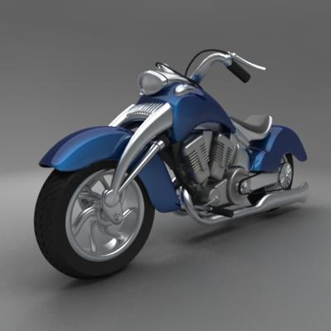 3d Chopper Bike Model