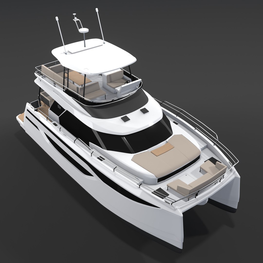 3D Model Prestige M48 Catamaran Powercat - TurboSquid 2020171