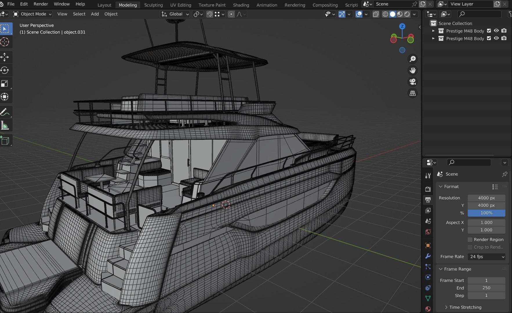 3D Model Prestige M48 Catamaran Powercat - TurboSquid 2020171