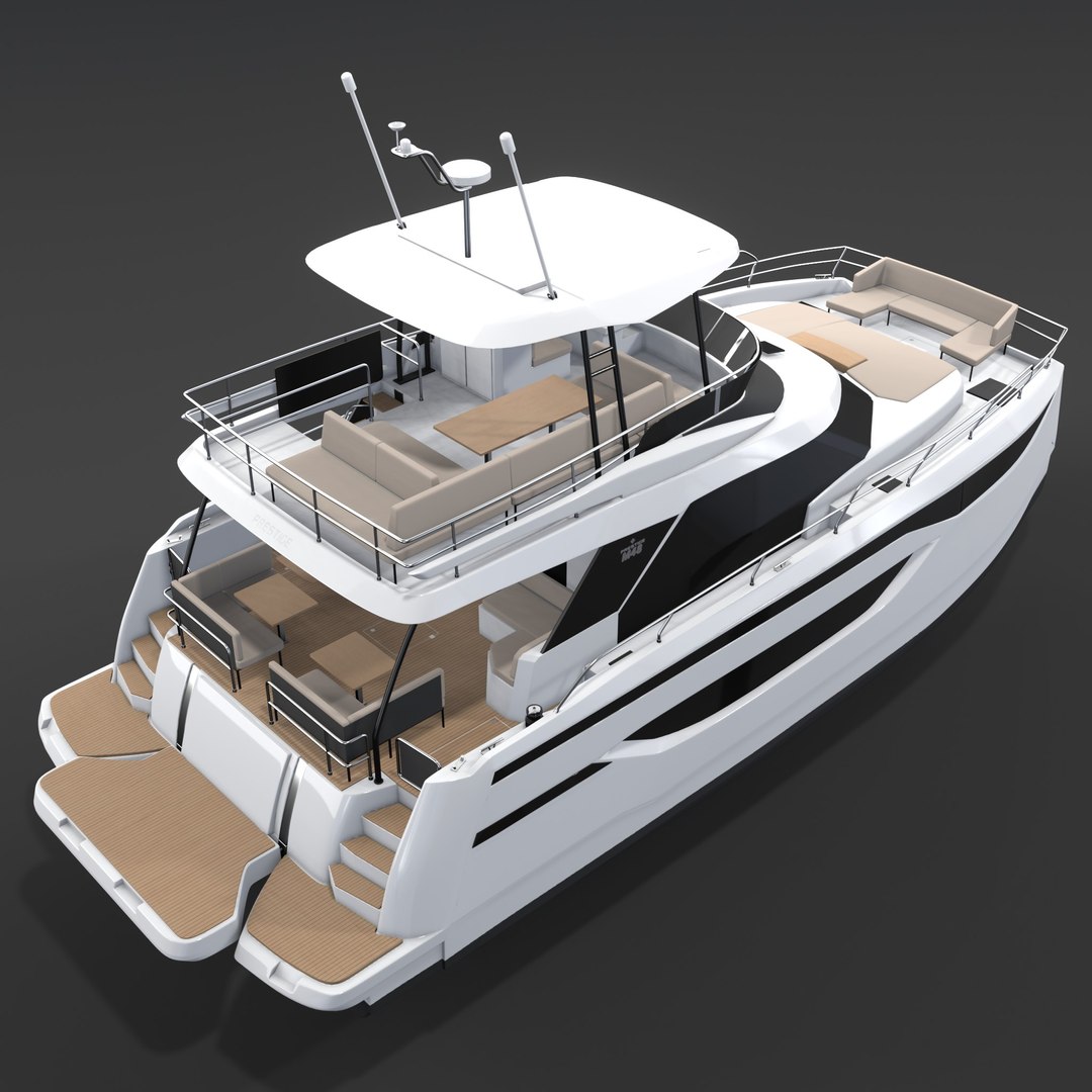 3D Model Prestige M48 Catamaran Powercat - TurboSquid 2020171