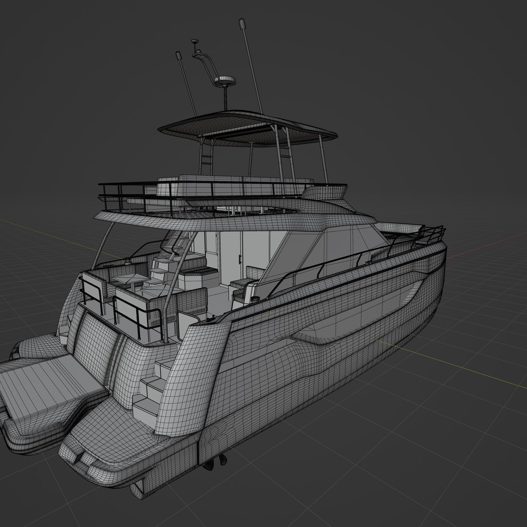 3D Model Prestige M48 Catamaran Powercat - TurboSquid 2020171