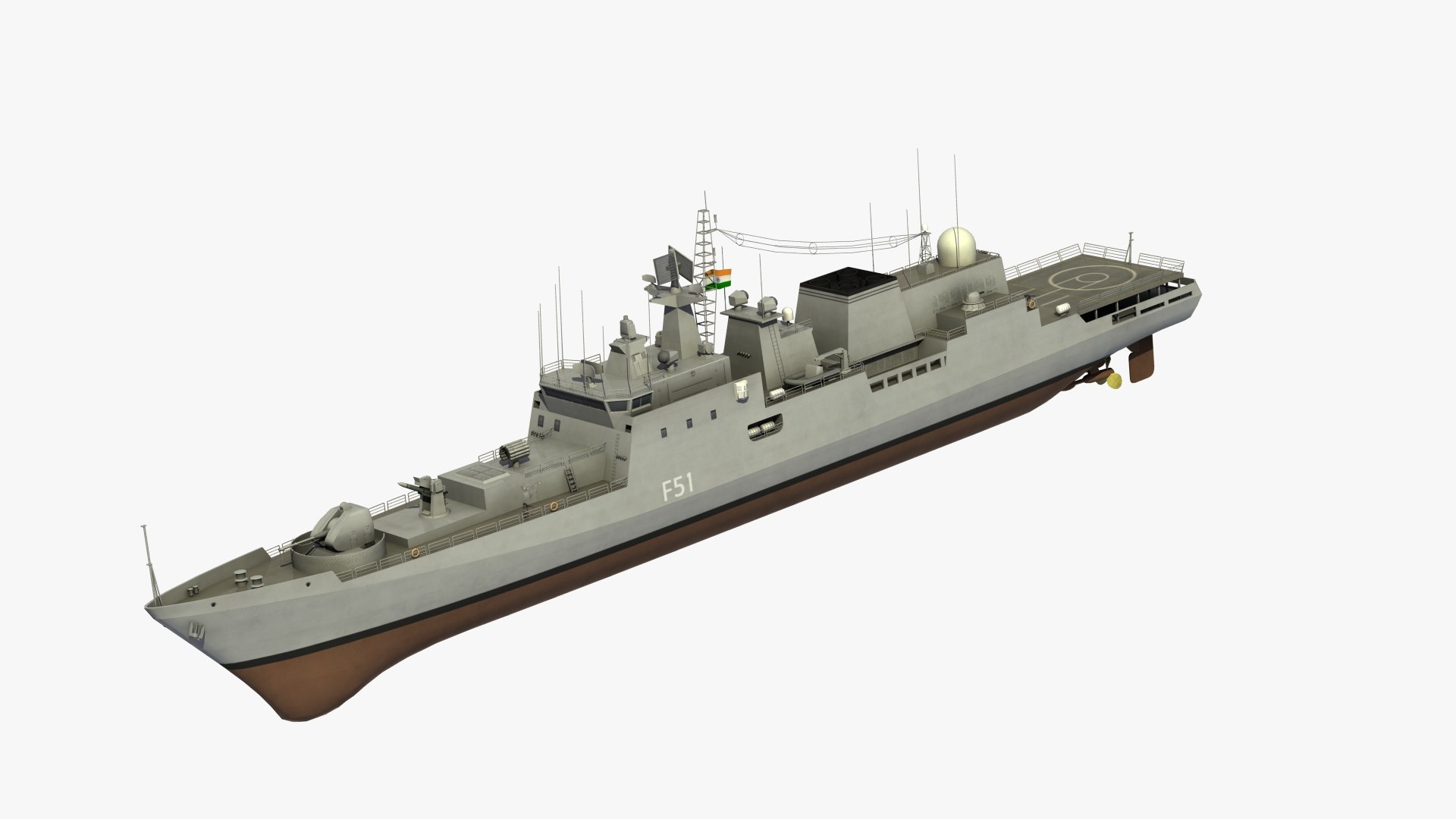 Ins talwar class frigate 3D model - TurboSquid 1511744