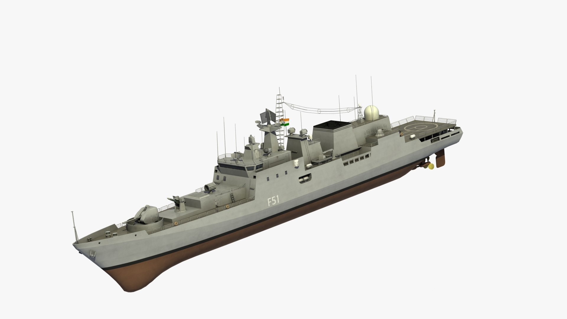 Ins talwar class frigate 3D model - TurboSquid 1511744