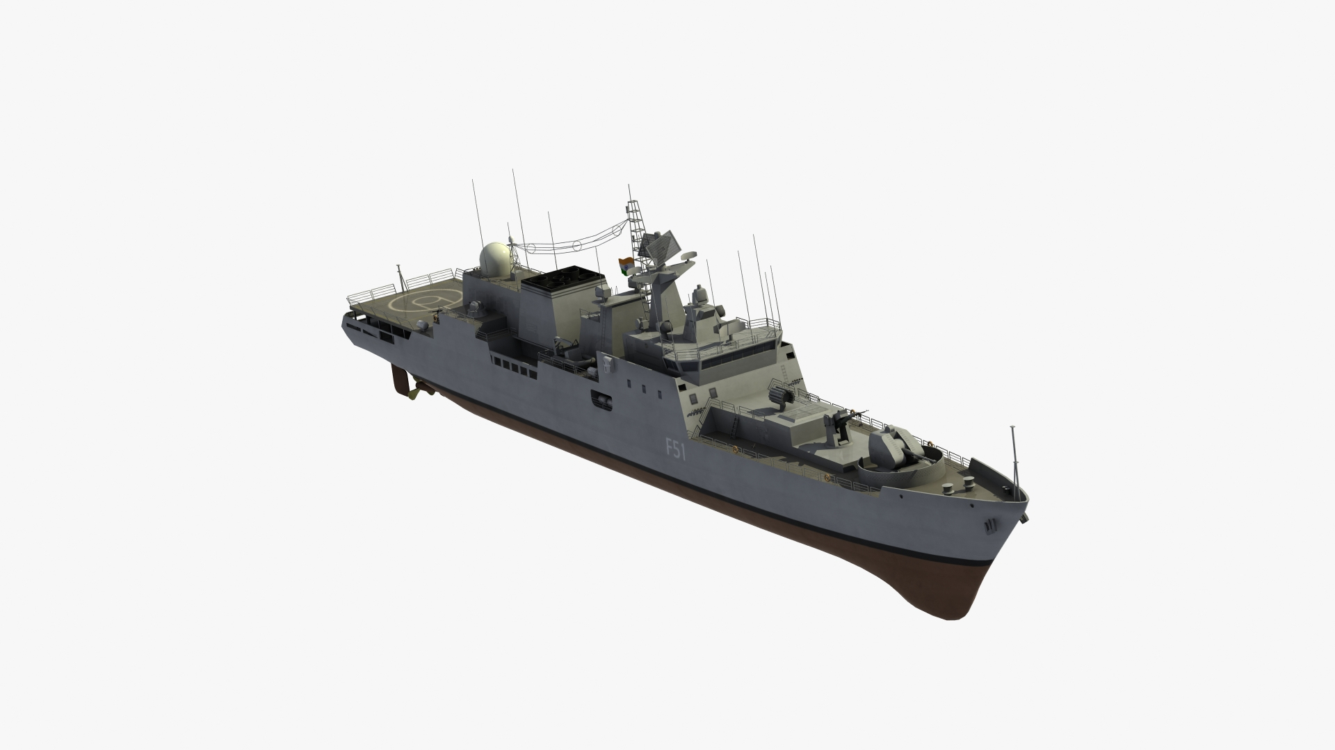Ins Talwar Class Frigate 3D Model - TurboSquid 1511744