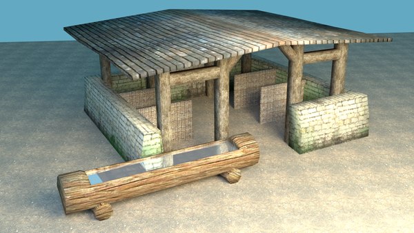 modelo 3d Gran establo medieval - TurboSquid 908892