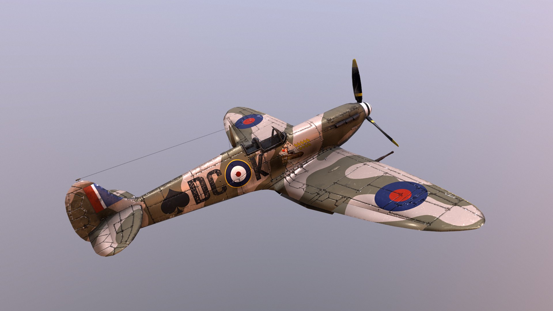 modelo 3d airplane fighter plane spitfire - TurboSquid 1980246