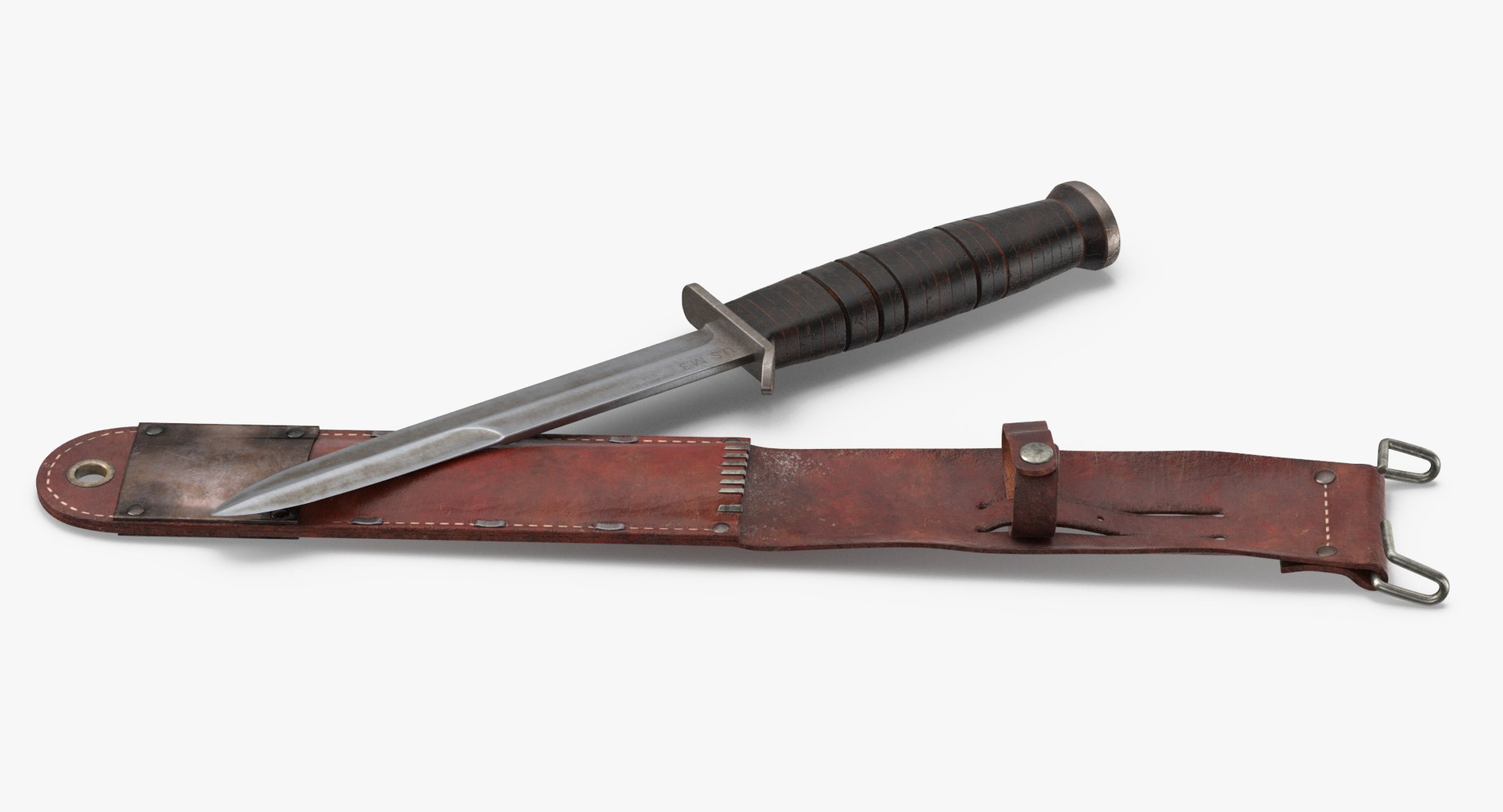 M3 Trench Knife Wwii 3d Model