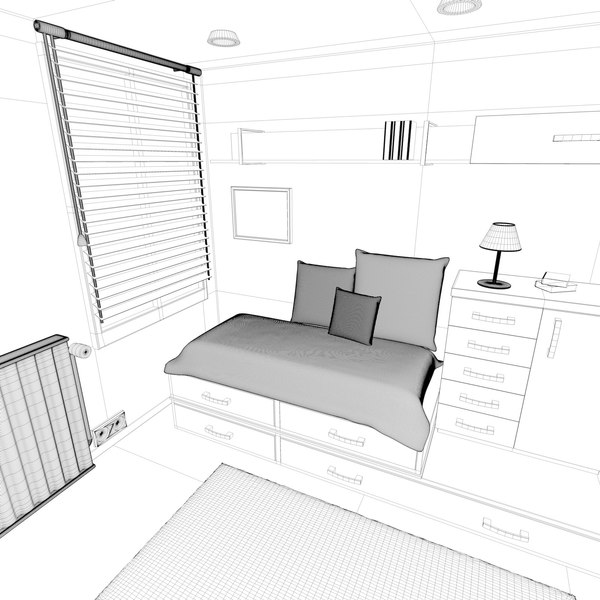 teen room teenage 3d model