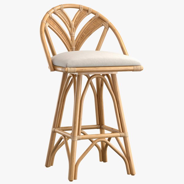 modelo 3d Taburete de bar de ratán Tropicool de Linkoln Brooks ...