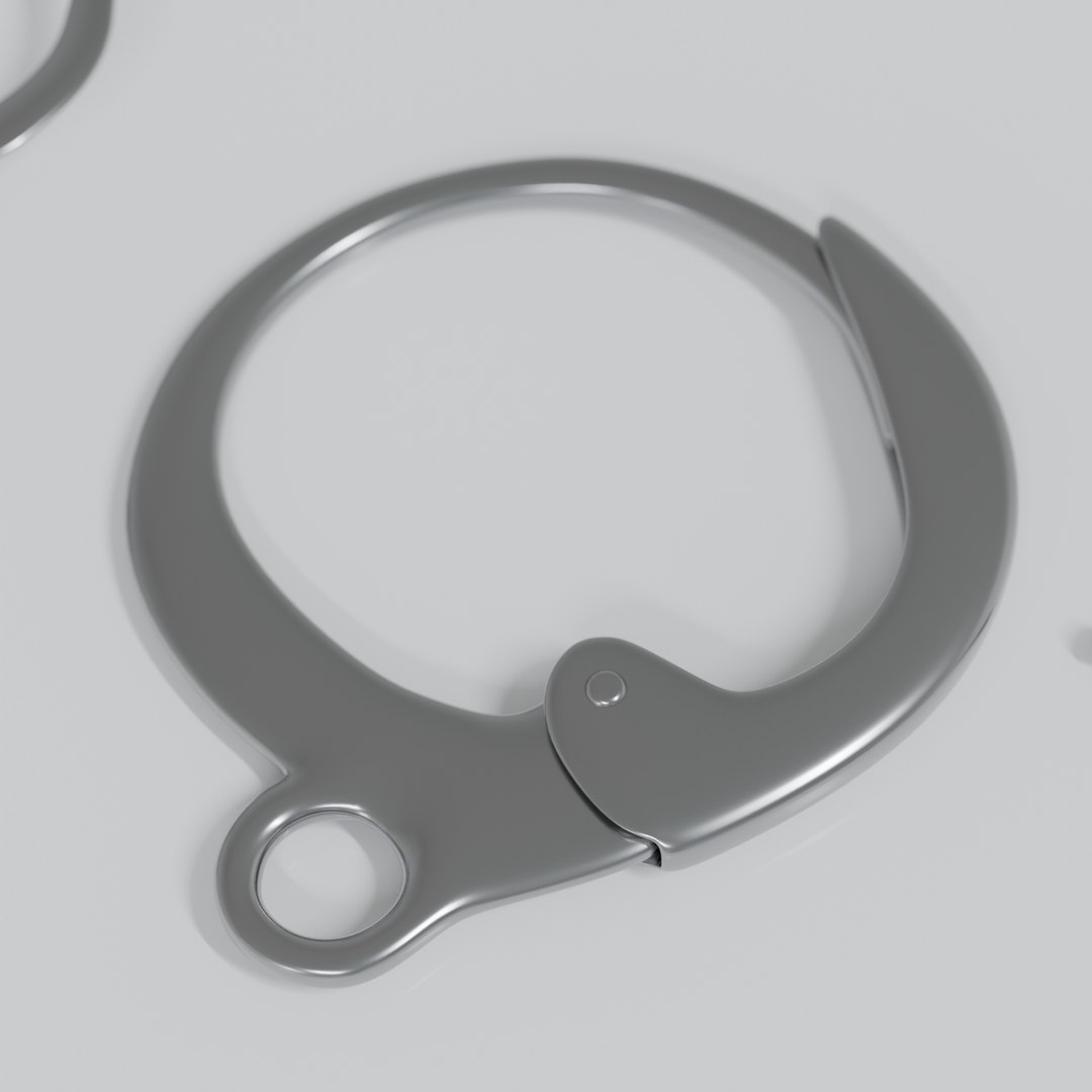 Earrings Hooks And Pins 3D Model - TurboSquid 2243807