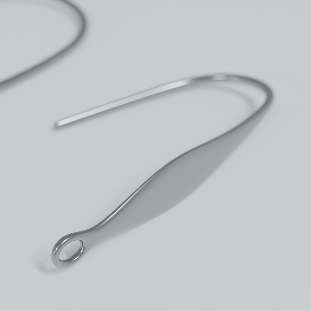 Earrings Hooks And Pins 3D Model - TurboSquid 2243807