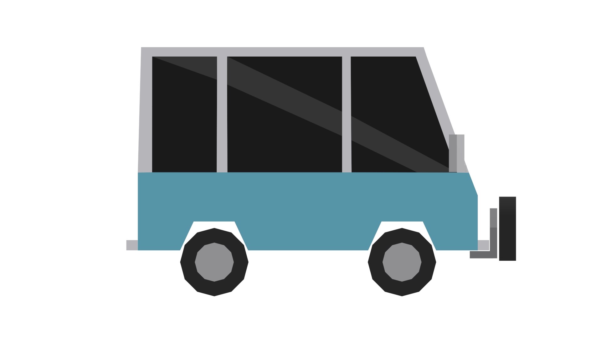 Cartoon Low Poly Van Car Vehicle Motor Truck 3D - TurboSquid 2490295