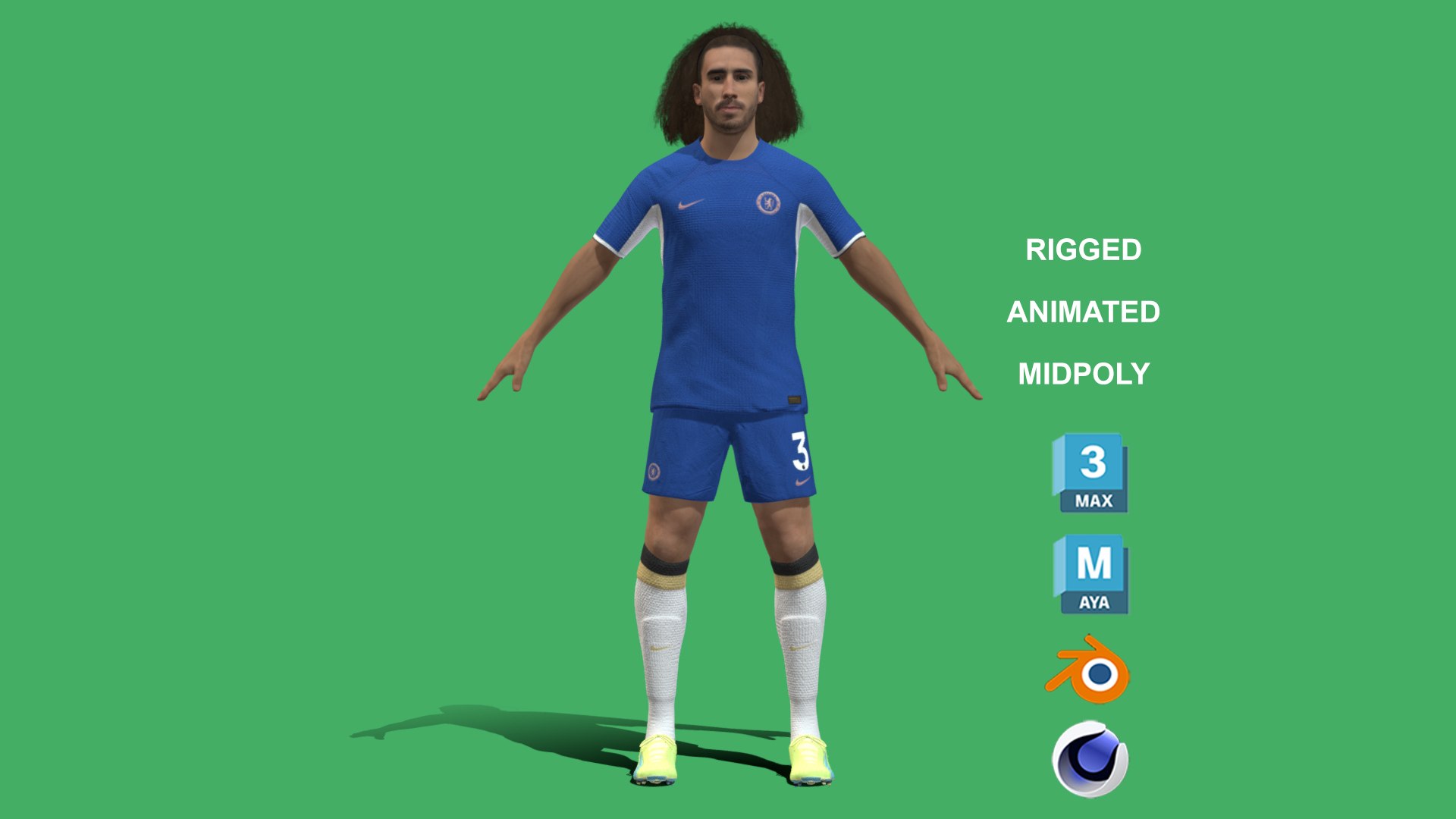 Chelsea Squad Season 2023-2024 Part 2 10 Players 3D Model - TurboSquid ...