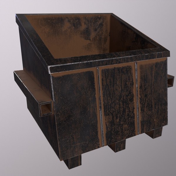 modelo 3d Basurero Game Ready Modelo 3D Low Poly Modelo 3D Low-poly ...