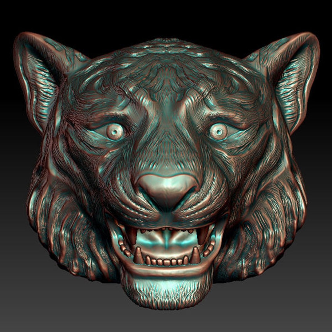 Tiger Head 3d Model