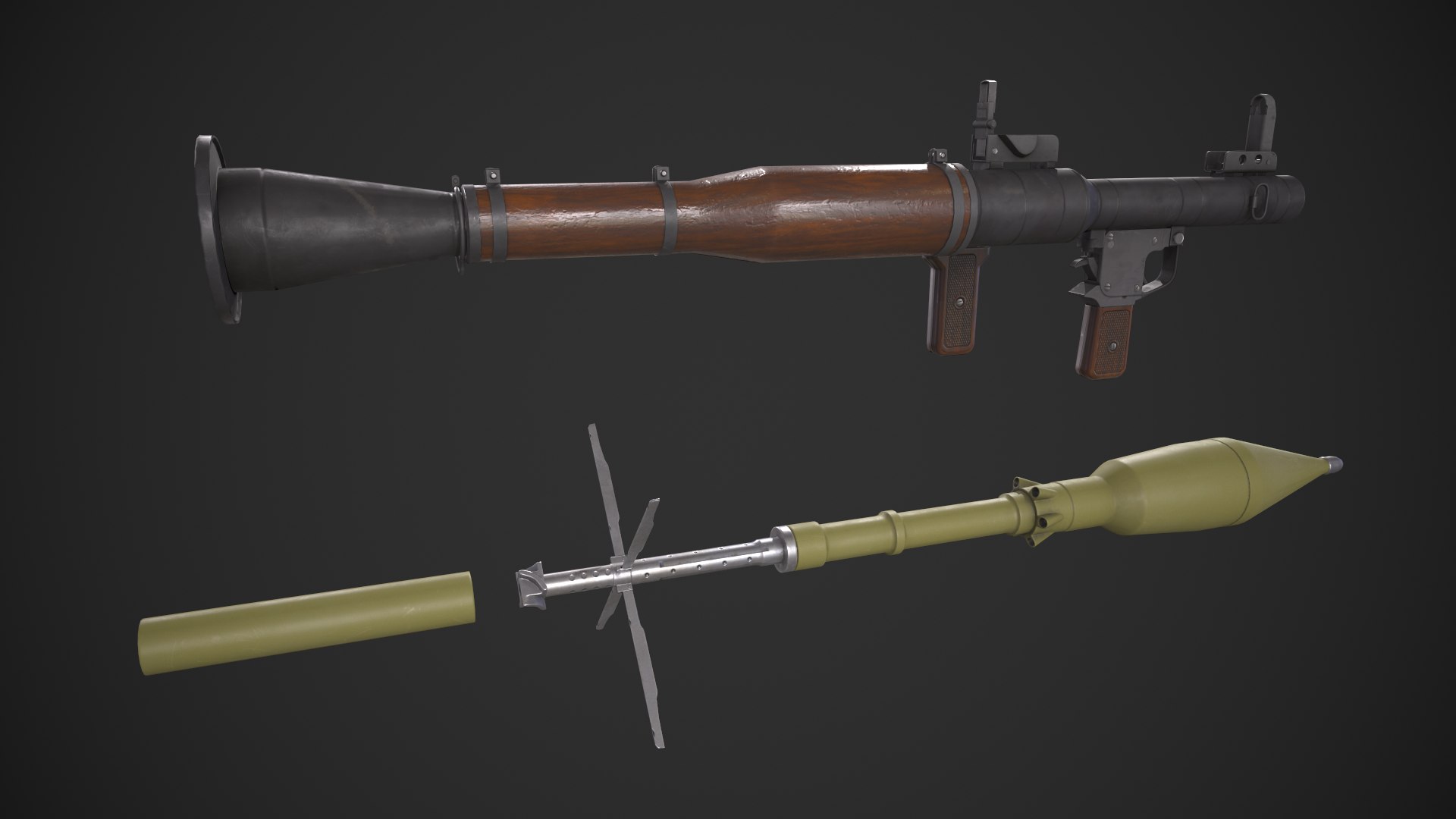 RPG-7 Grenade Launcher Model - TurboSquid 2150667
