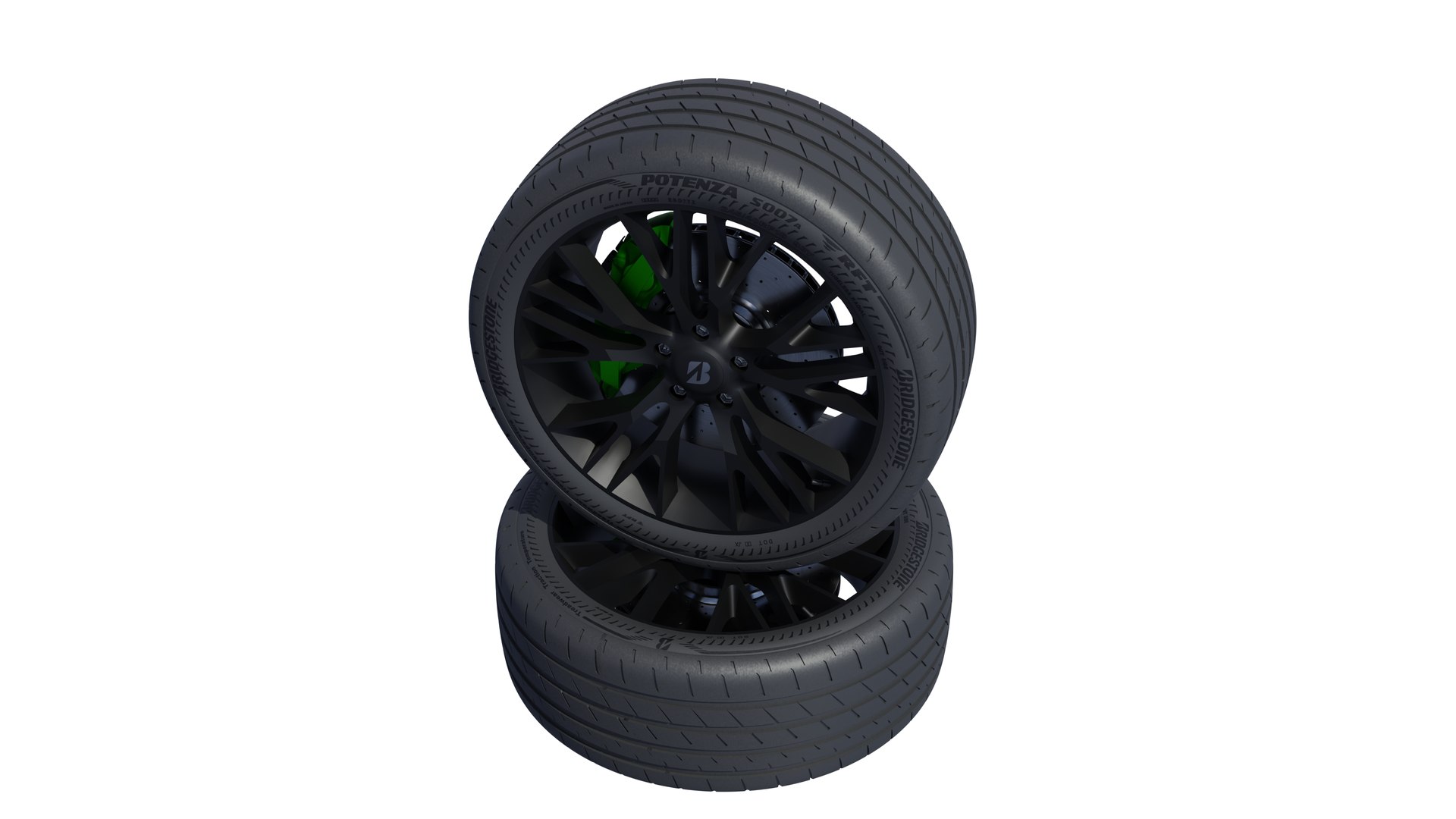 3D 3D 3d Wheel Model Of Bridgestone Potenza S007A RFT - TurboSquid 2141556