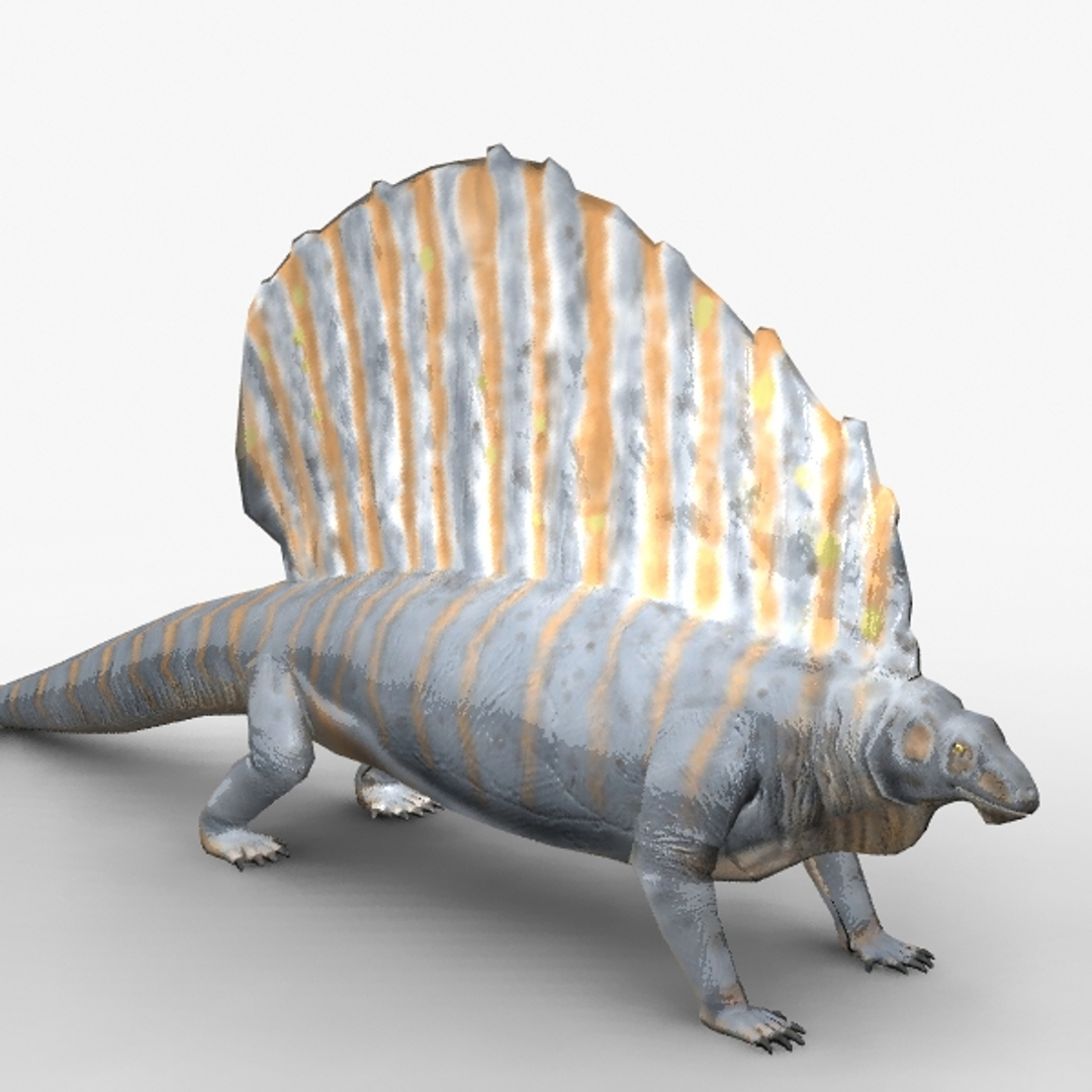 maya rigged edaphosaurus