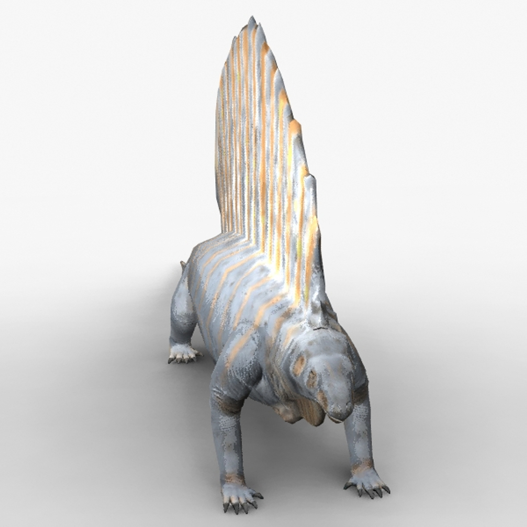 maya rigged edaphosaurus