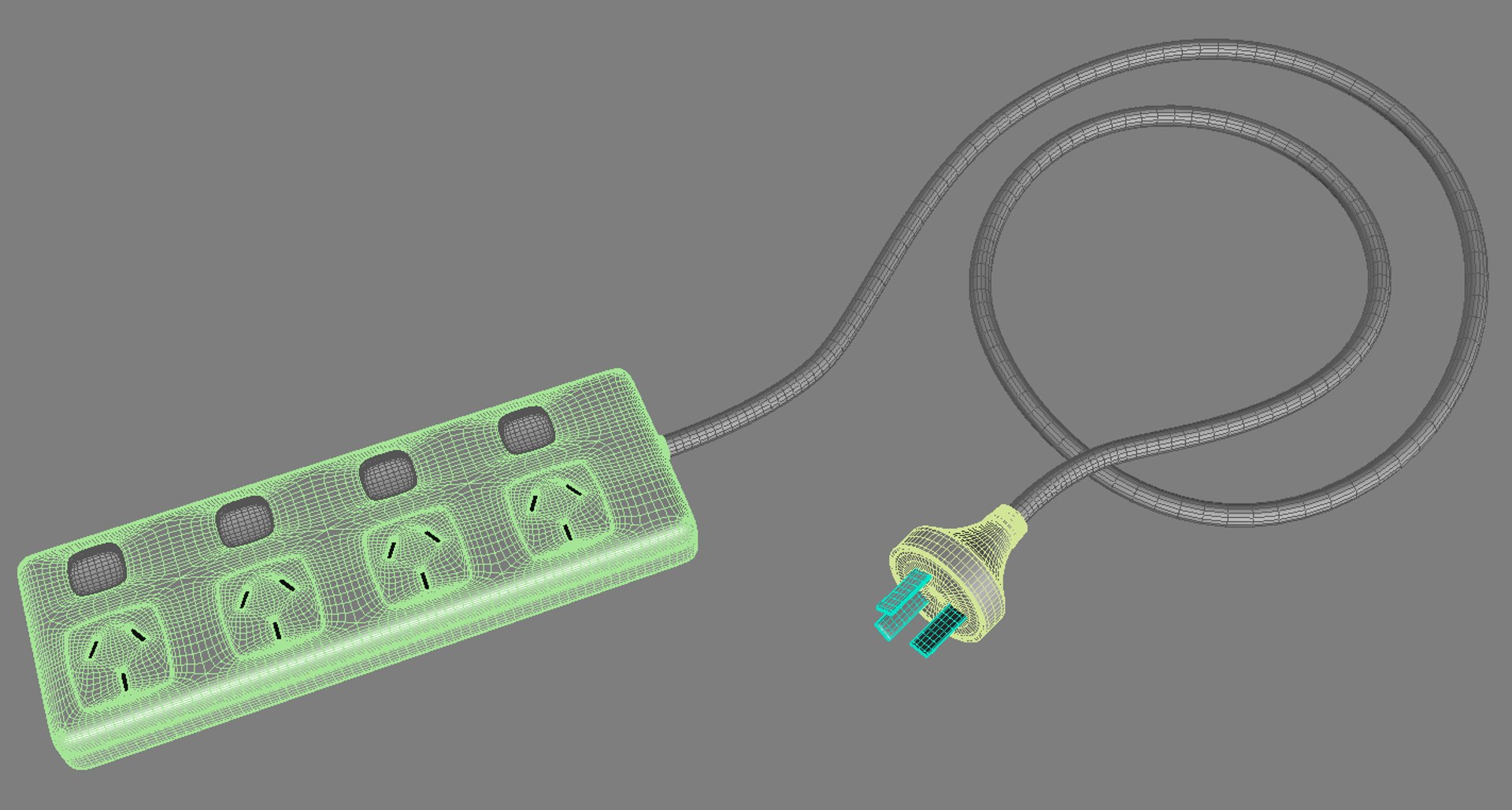 Power Extension Board 3d Model