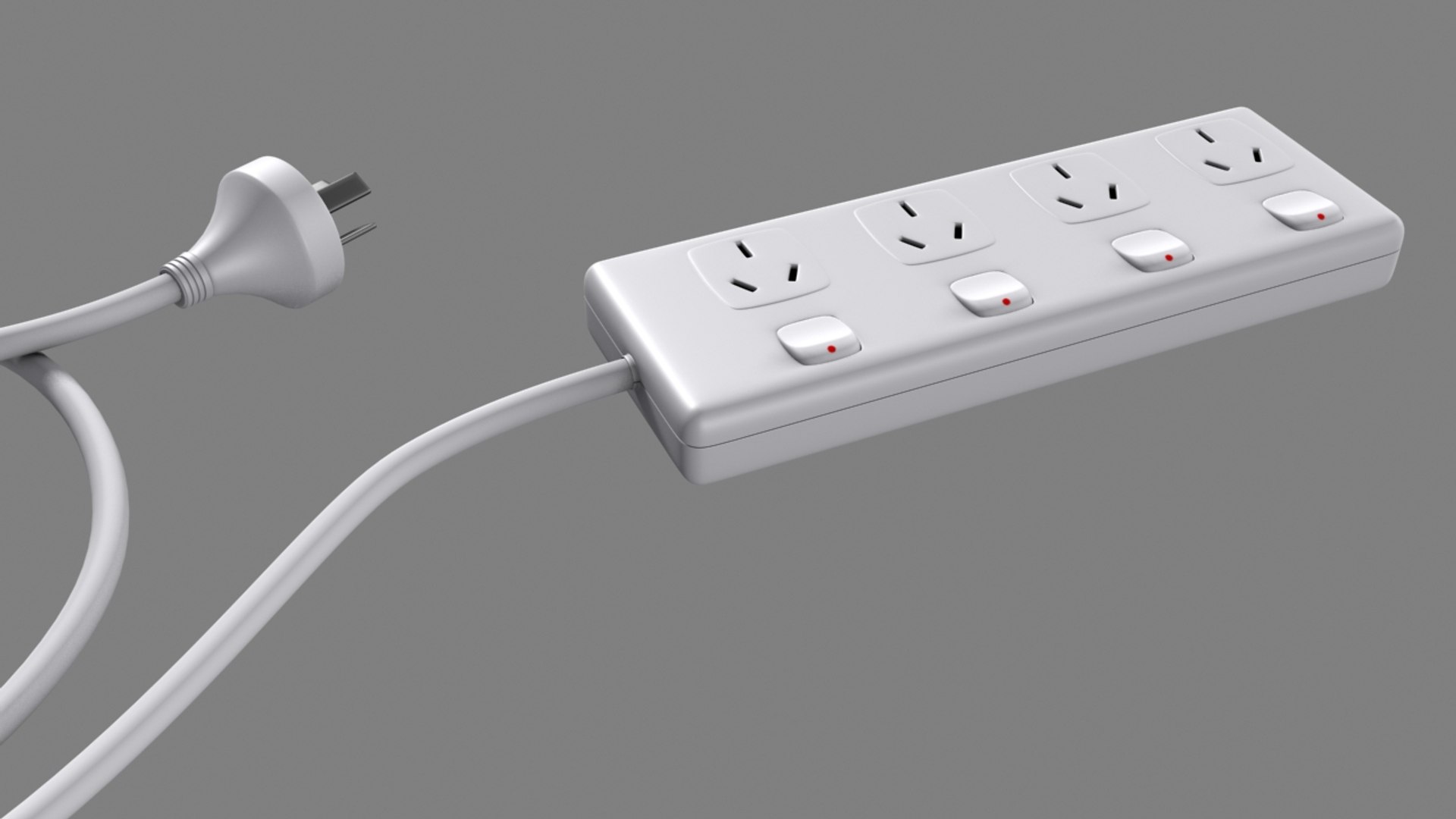 Power Extension Board 3d Model