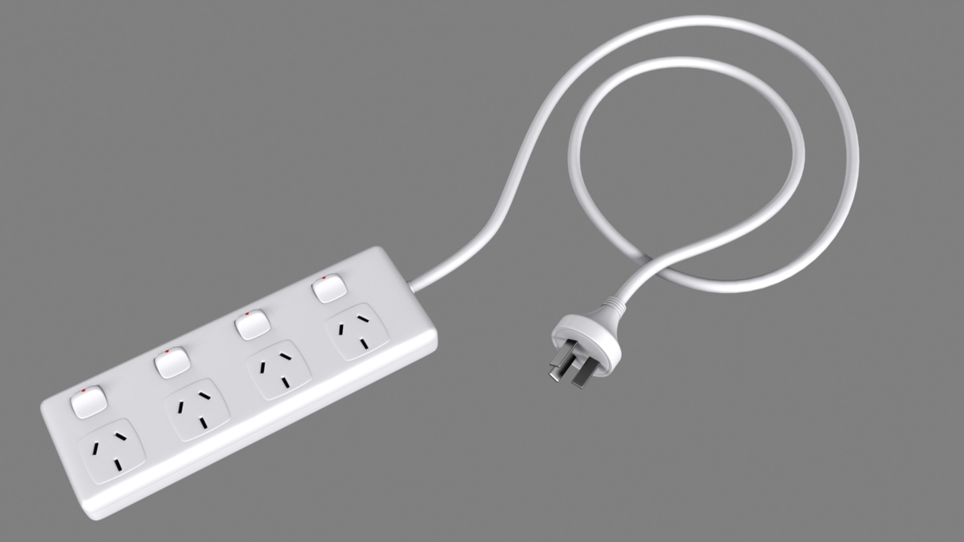 Power Extension Board 3d Model