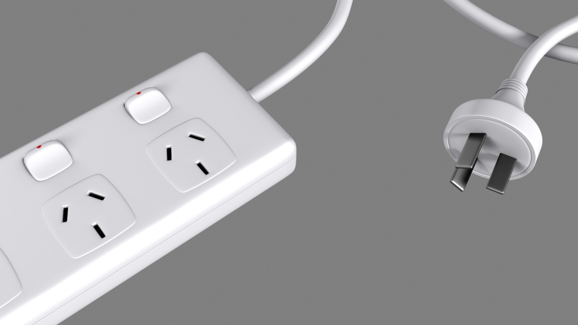 Power Extension Board 3d Model
