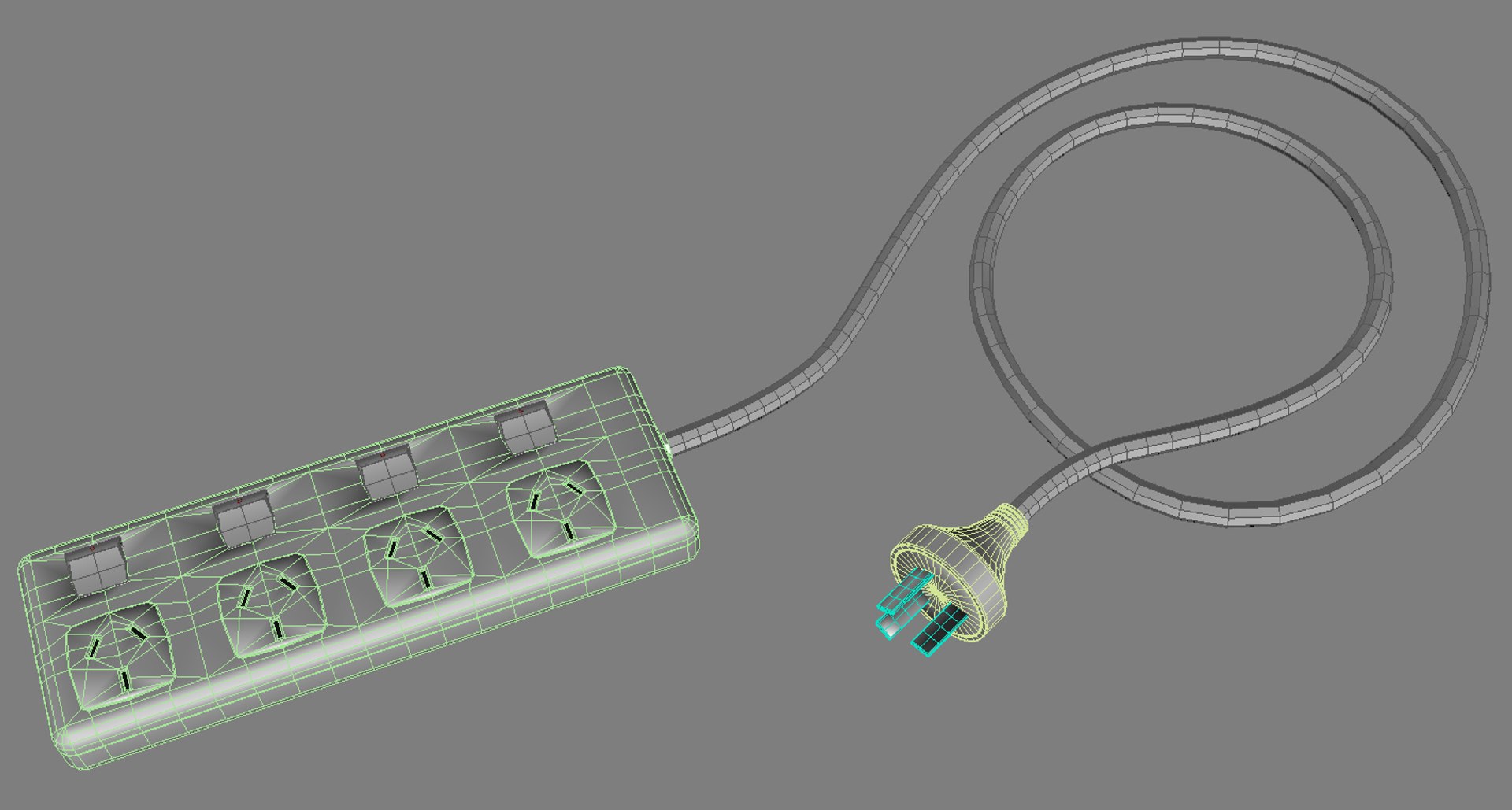 Power Extension Board 3d Model