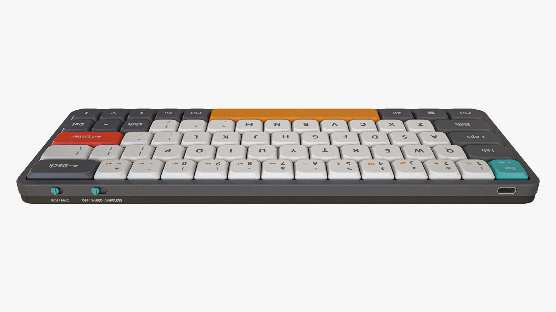 60-Percent Layout Keyboard Grey 3D model - TurboSquid 2074401