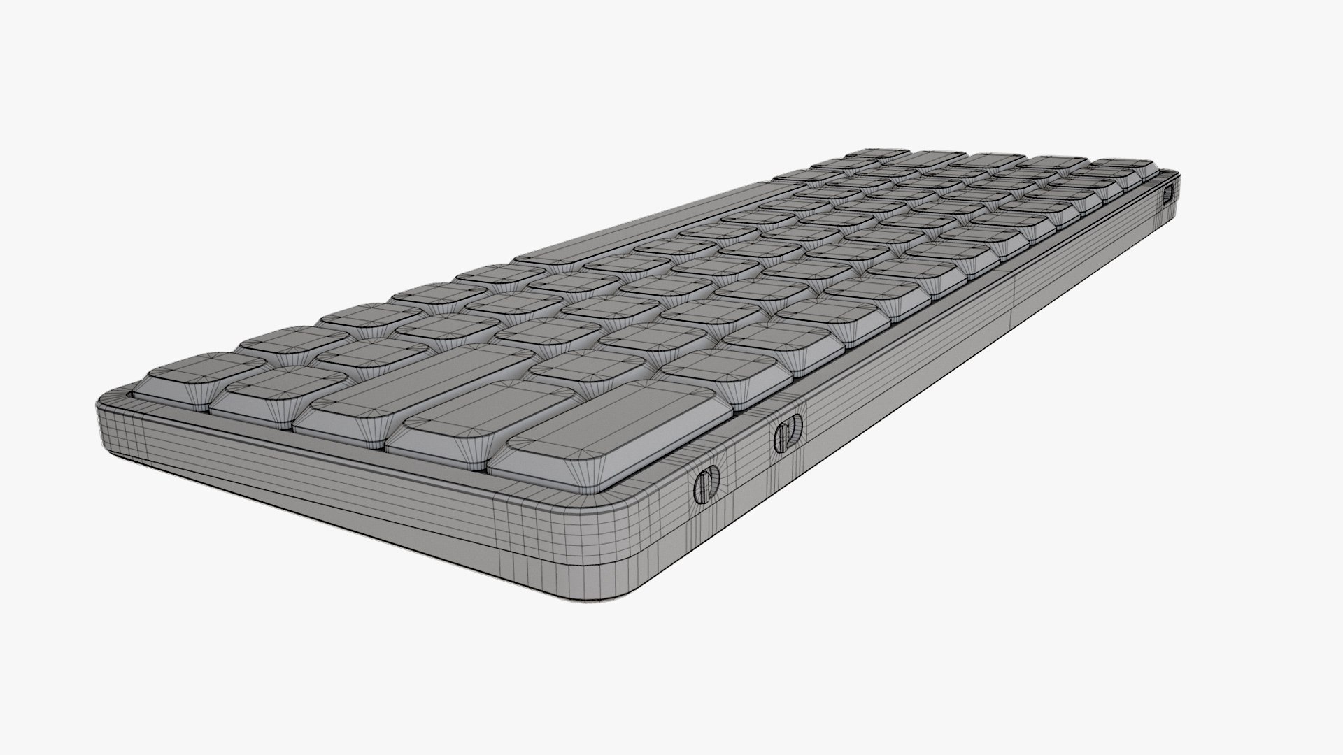60-Percent Layout Keyboard Grey 3D model - TurboSquid 2074401