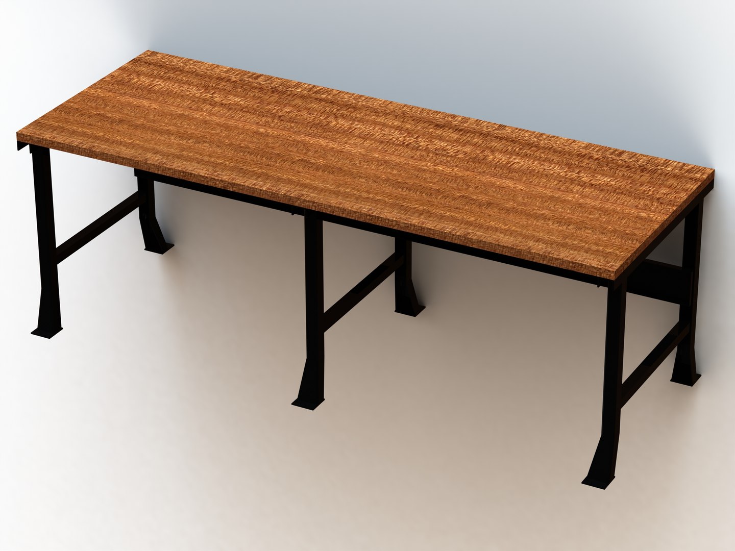3D Steel Wood Bench - TurboSquid 2160515
