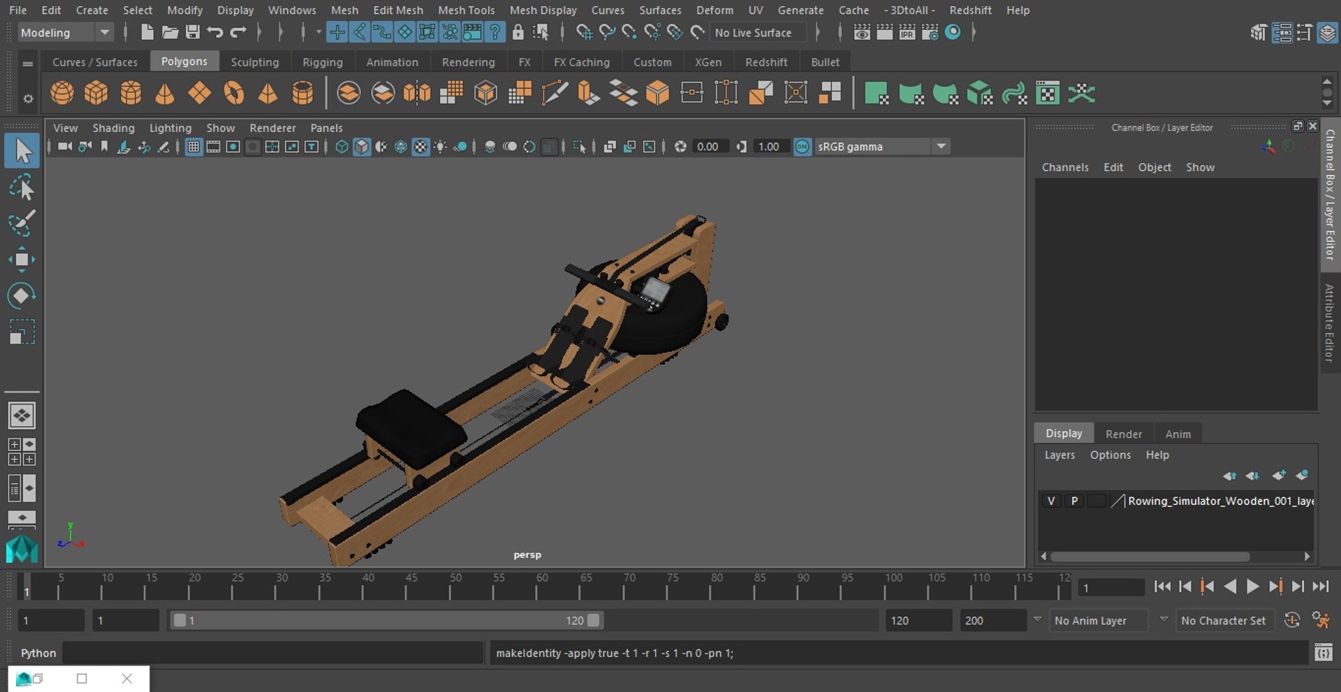 3D Rowing Simulator Wooden - TurboSquid 2070727