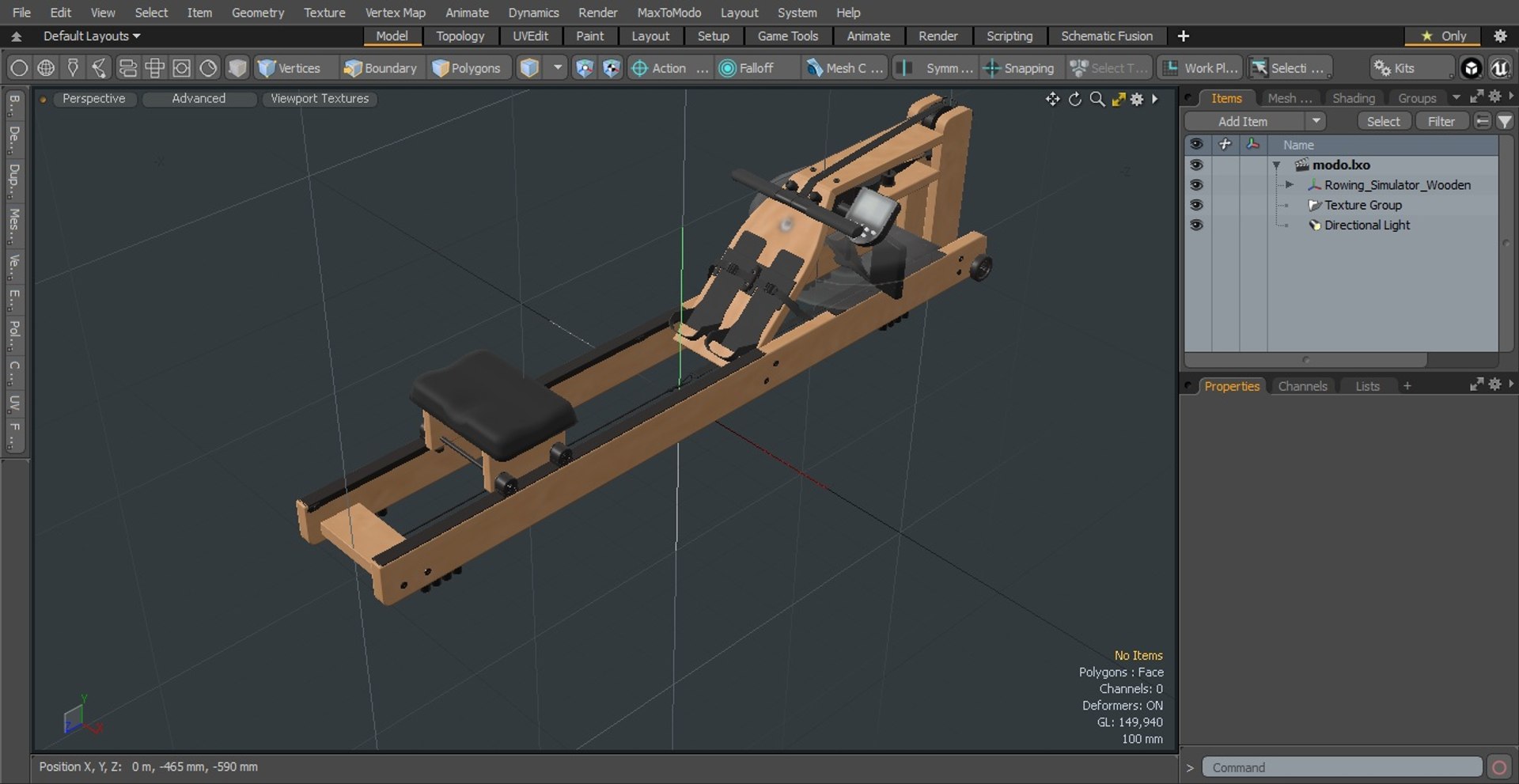 3D Rowing Simulator Wooden - TurboSquid 2070727