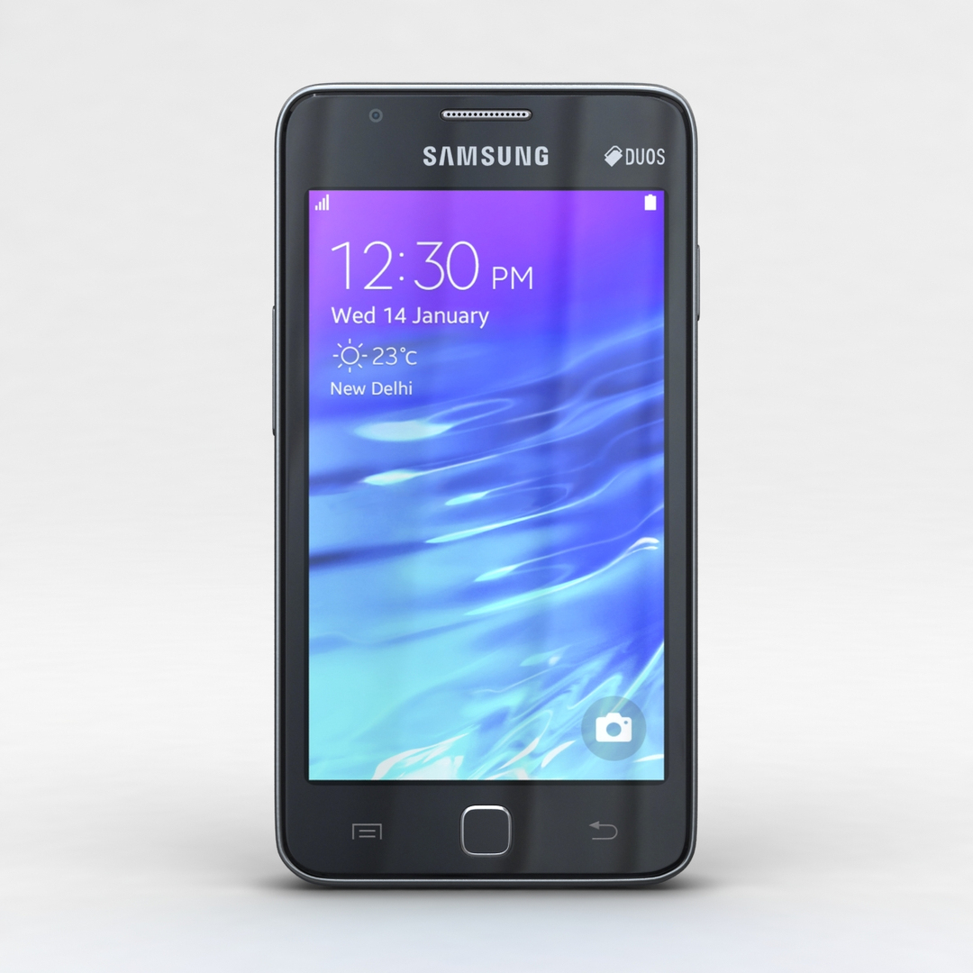 Samsung Z1 Black 3d Model