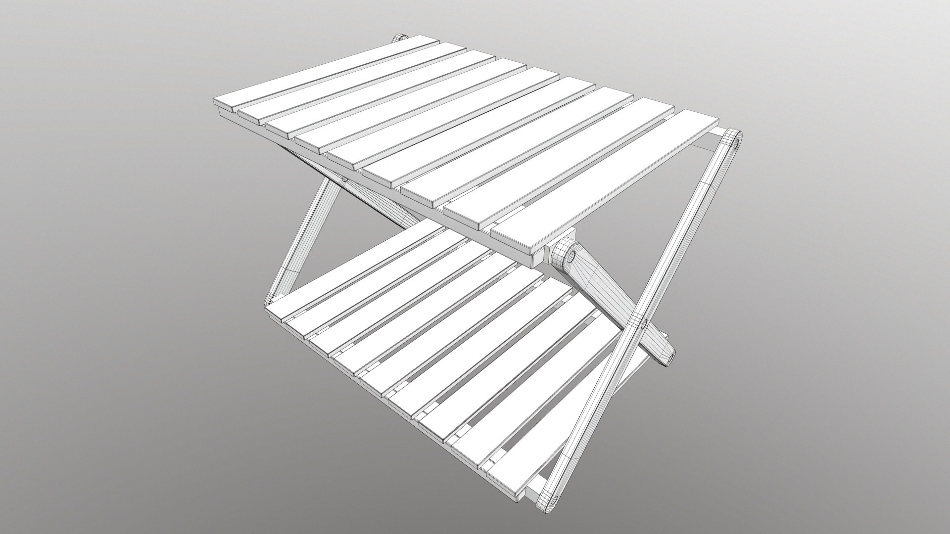 3D Foldable Wooden Rack - TurboSquid 1956777