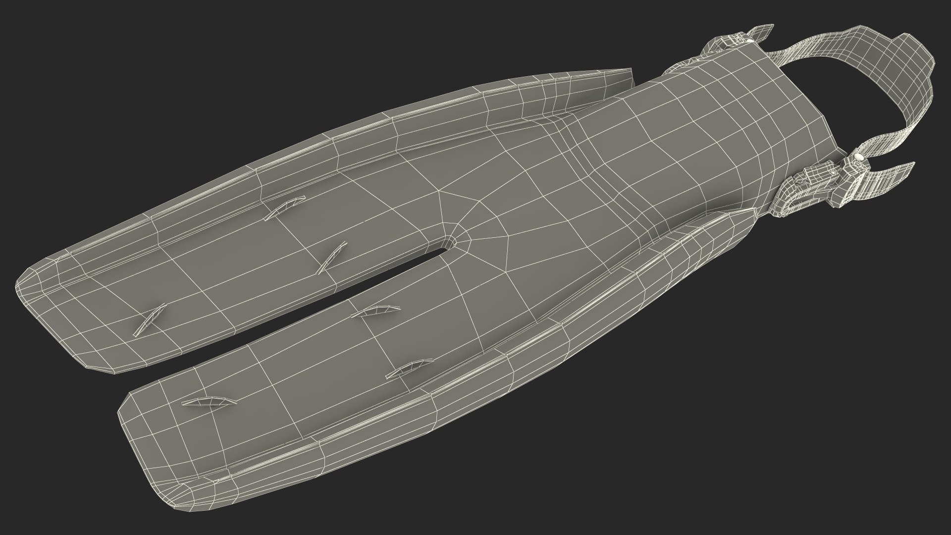Open Heel Split Fin Yellow 3D model - TurboSquid 2147247