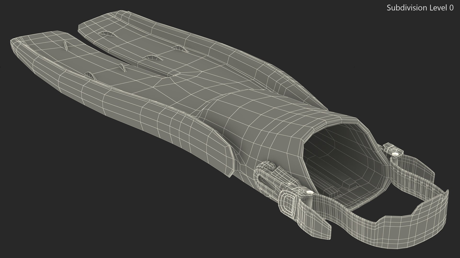 Open Heel Split Fin Yellow 3D model - TurboSquid 2147247