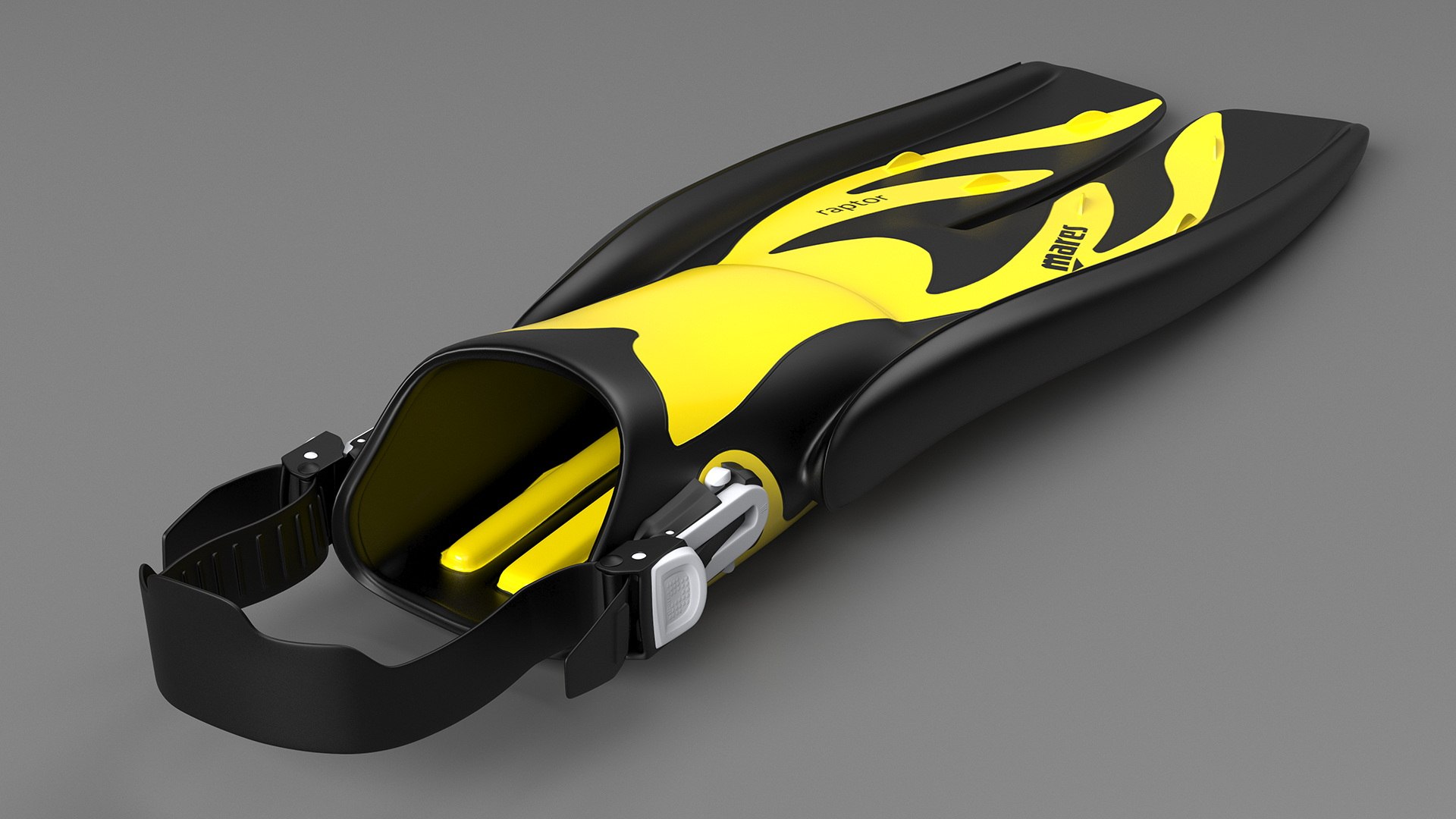 Open Heel Split Fin Yellow 3D model - TurboSquid 2147247