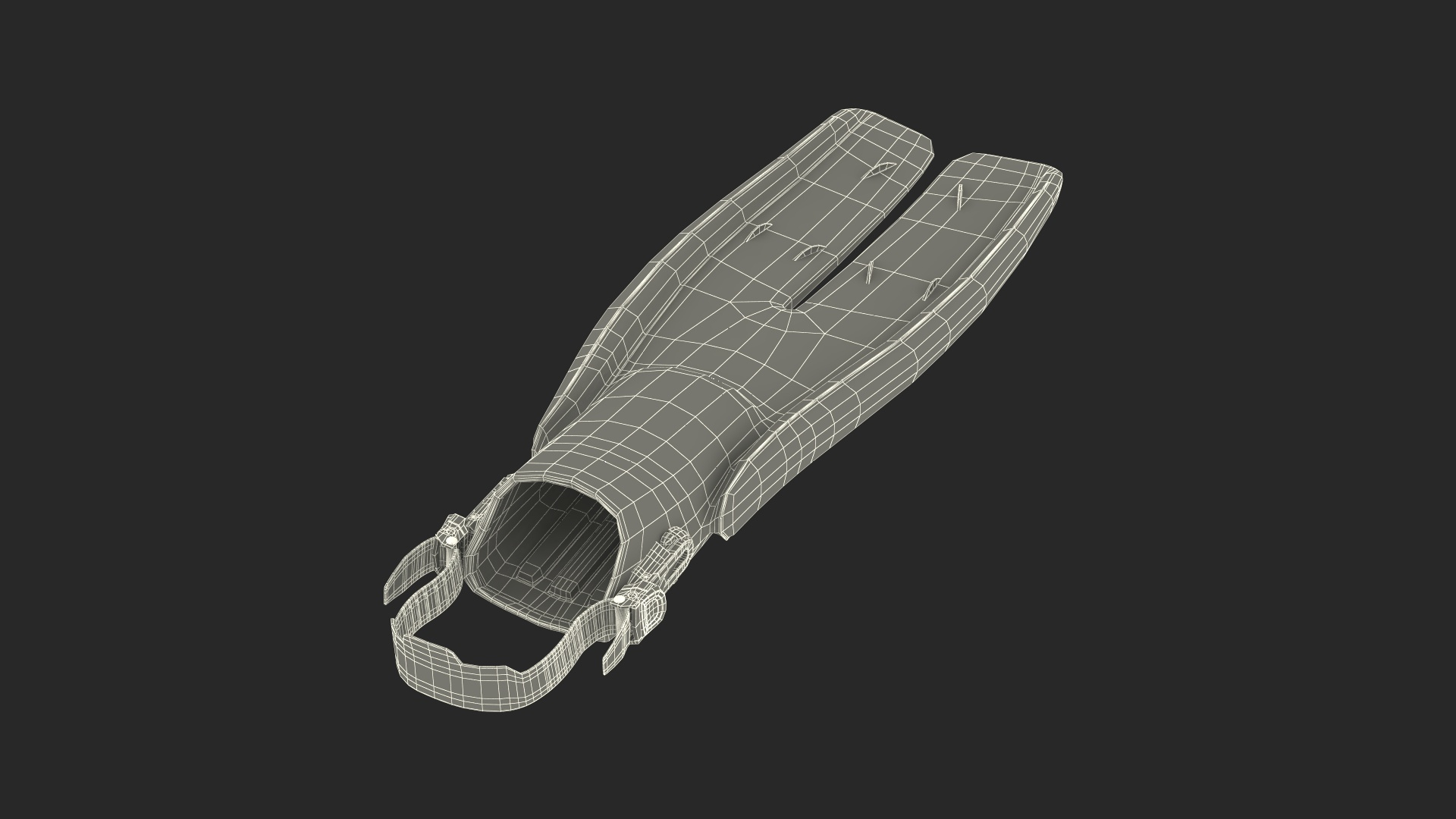 Open Heel Split Fin Yellow 3D model - TurboSquid 2147247