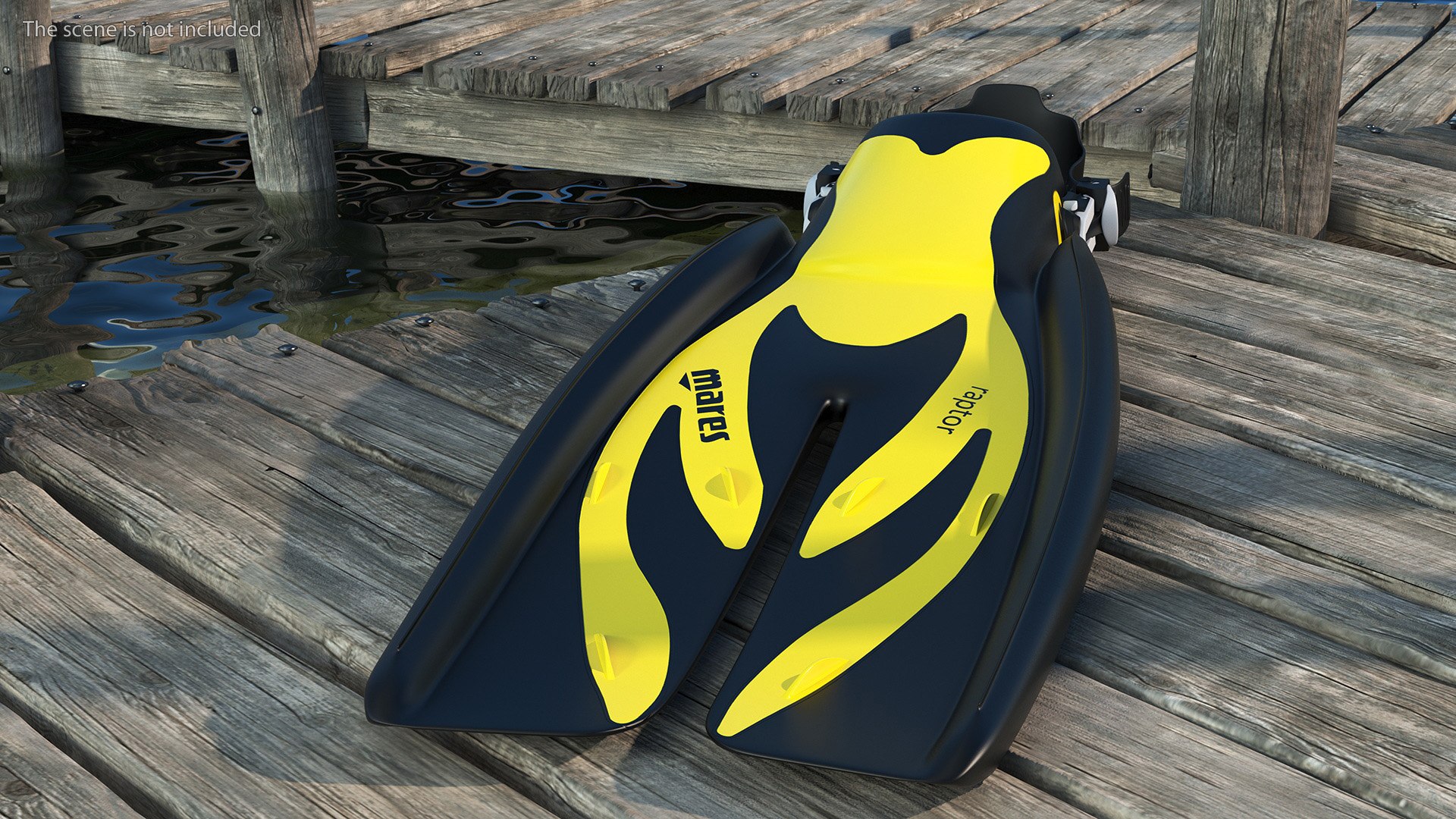 Open Heel Split Fin Yellow 3D model - TurboSquid 2147247