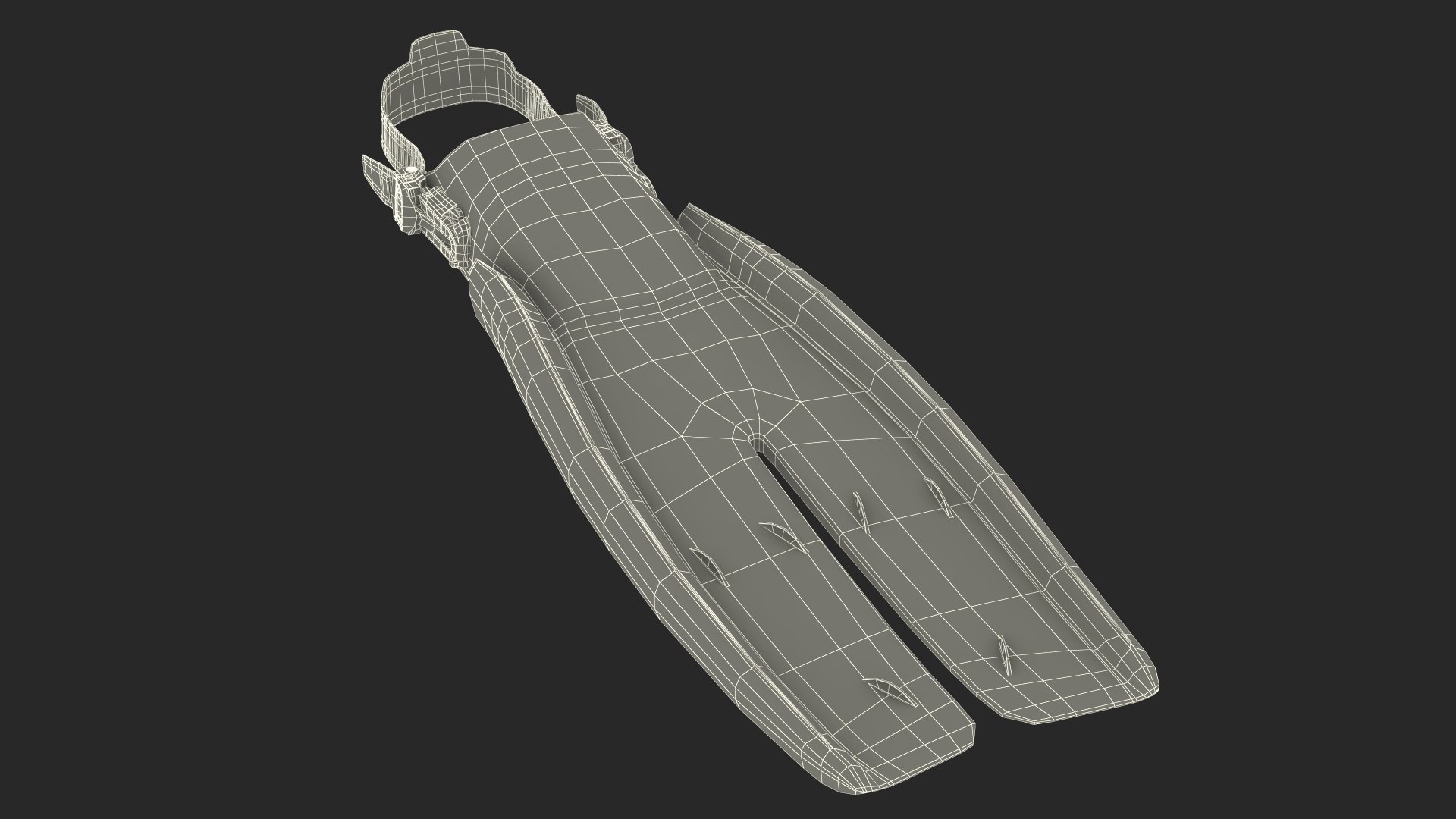 Open Heel Split Fin Yellow 3D model - TurboSquid 2147247