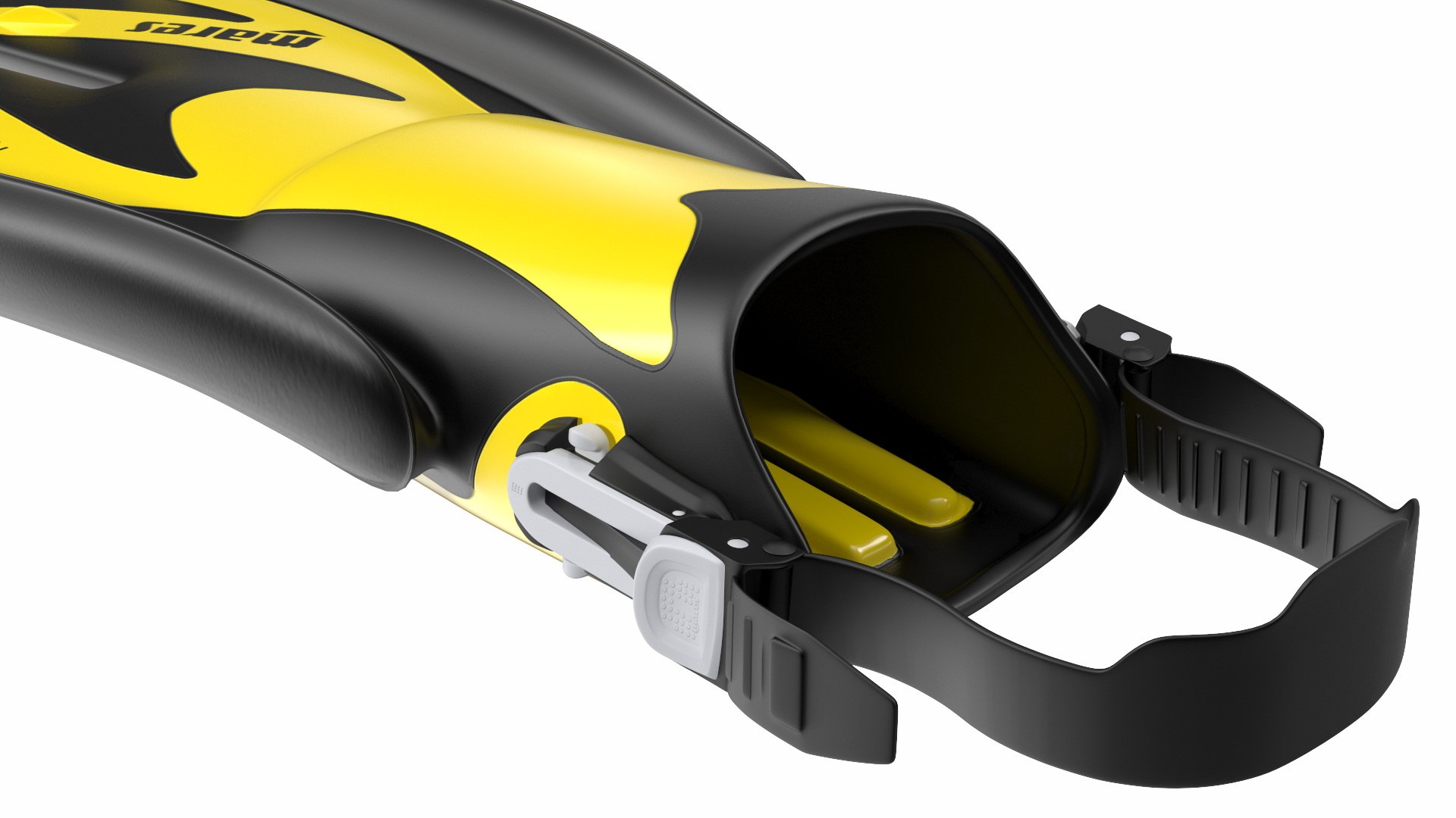 Open Heel Split Fin Yellow 3D model - TurboSquid 2147247