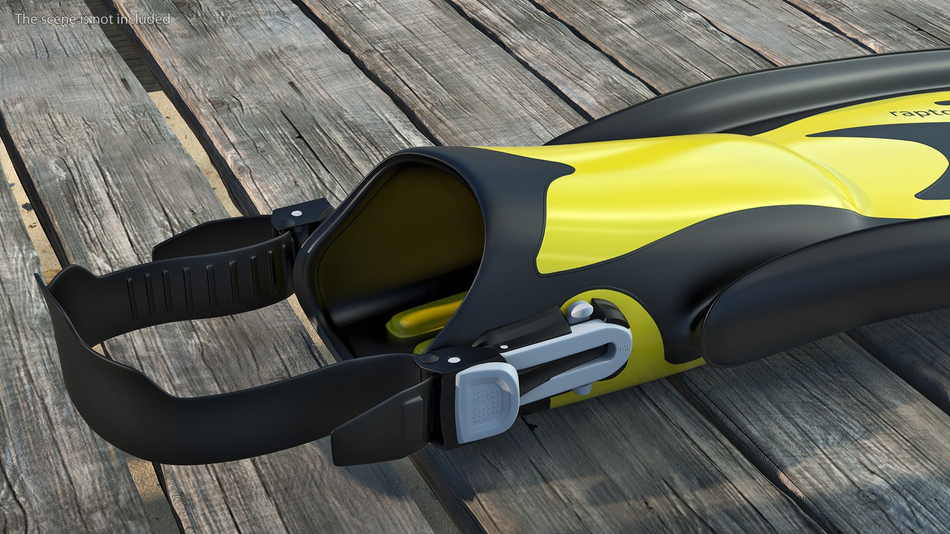 Open Heel Split Fin Yellow 3D model - TurboSquid 2147247