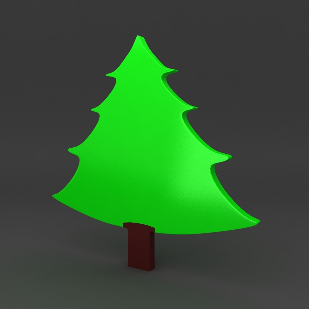 3d Model Cartoon Christmas Tree