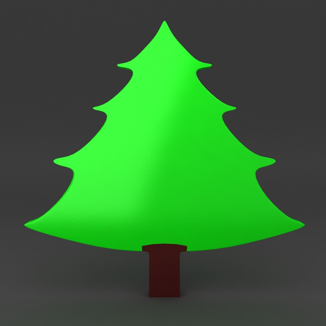 3d Model Cartoon Christmas Tree