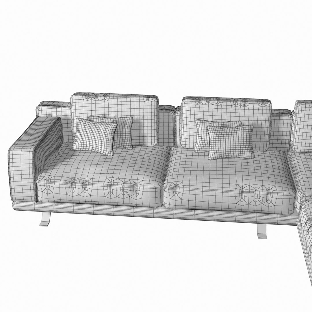3D Model Sofa L Shape Modern - TurboSquid 1320480