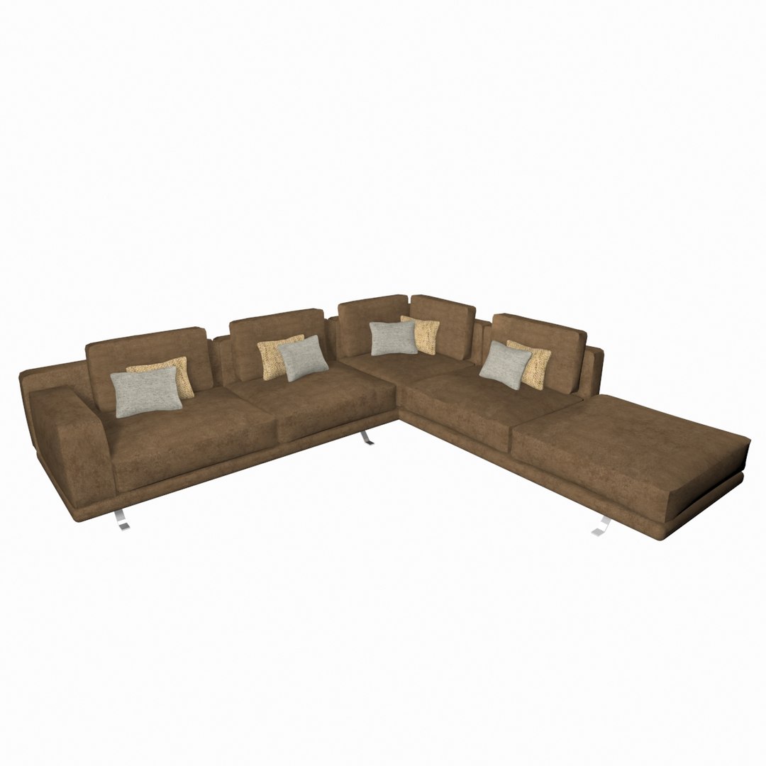3D Model Sofa L Shape Modern - TurboSquid 1320480
