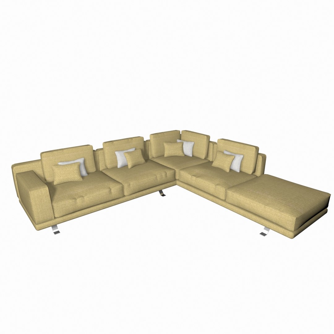 3D Model Sofa L Shape Modern - TurboSquid 1320480